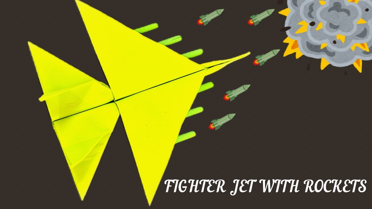 How To Make a Fighter Plane ️ with Řockets from A4 paper | DIY Plane ️ ...