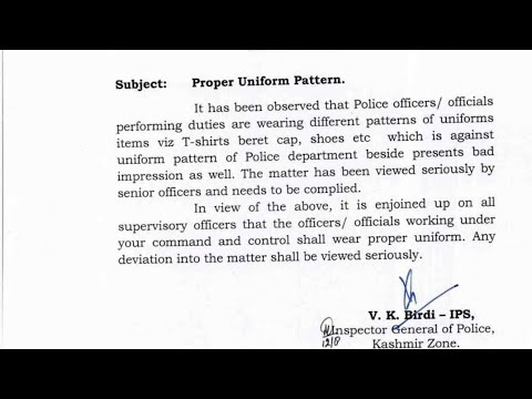 Proper Uniform Pattern for Police Officers / Officials.. - YouTube