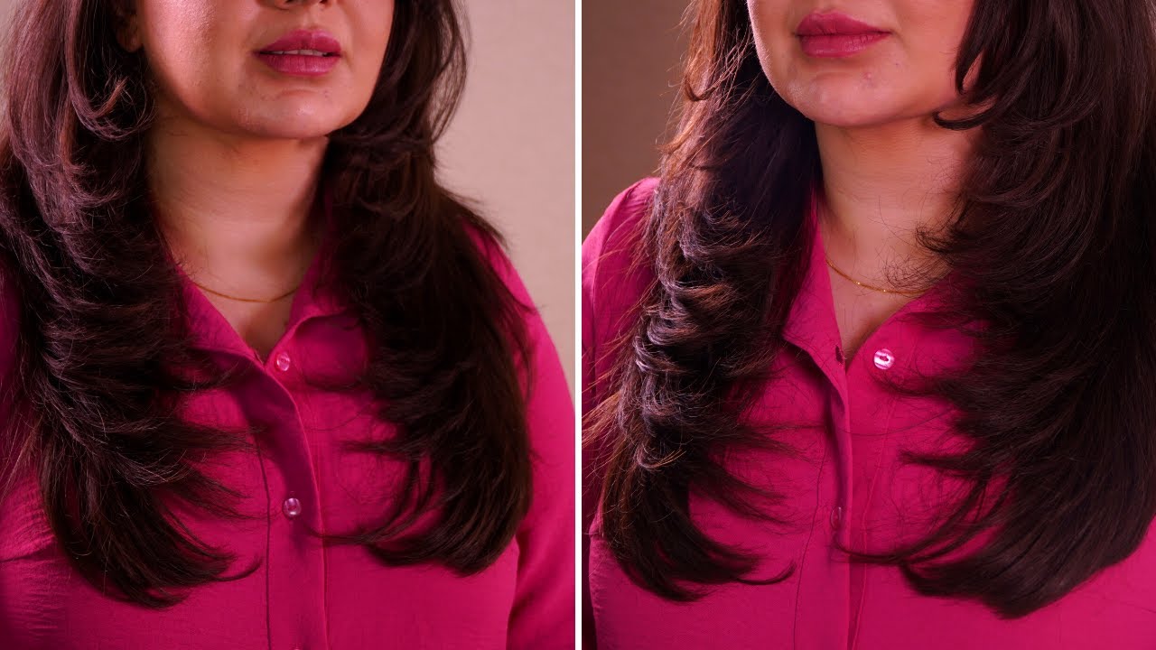 Advanced Layer with step haircut || very thin and long hair || simple ...