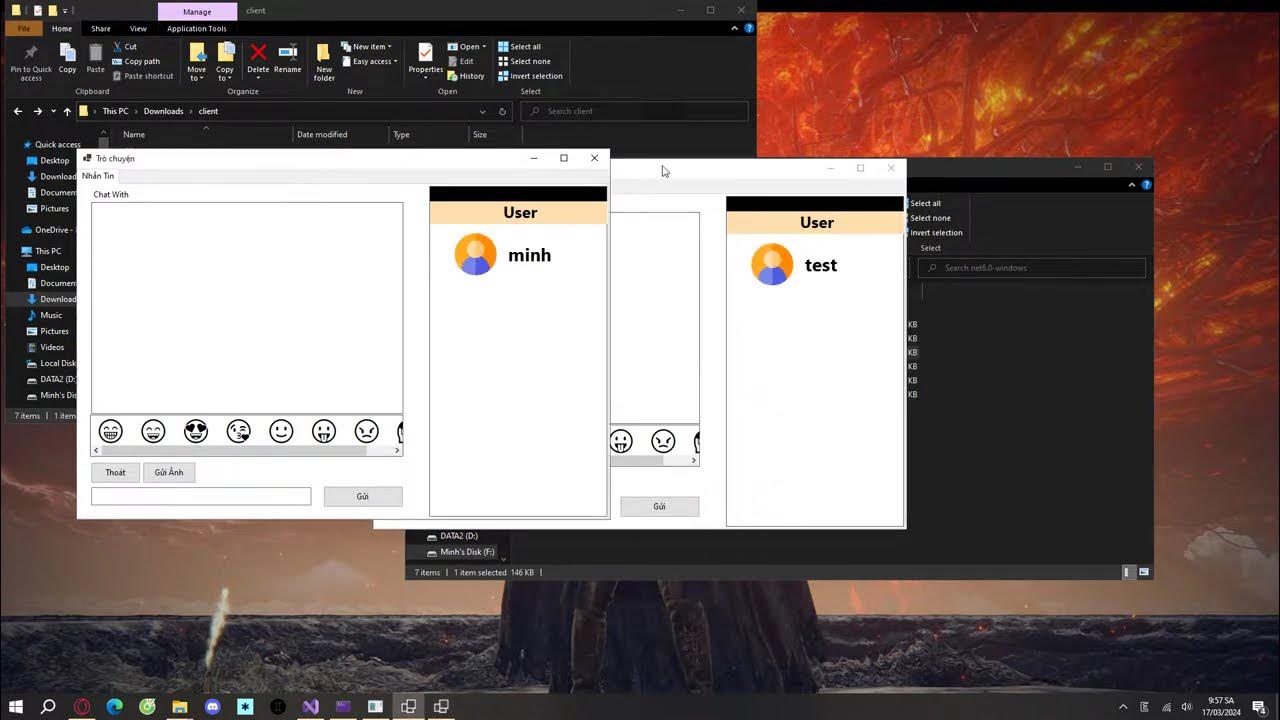 Demo Chat App with web socket (Winform Desktop) - YouTube