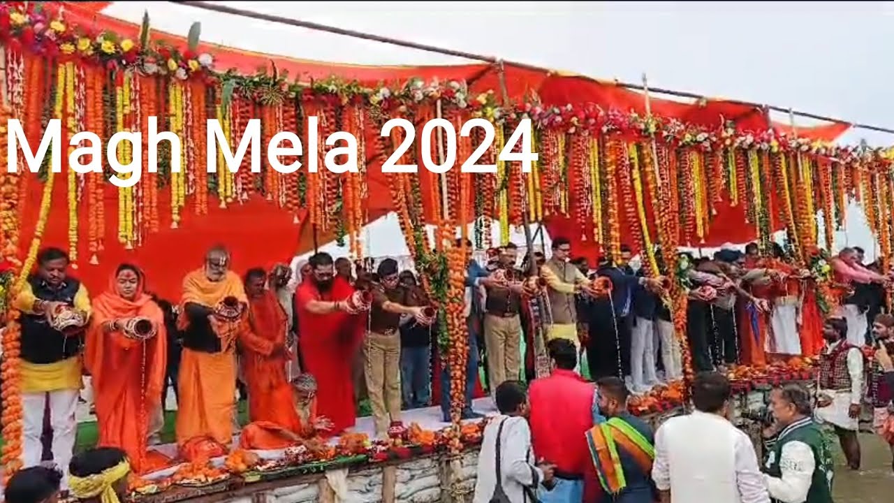 Magh Mela 2024--गंगा पूजन के साथ शुरू माघ मेले की तैयारी - YouTube