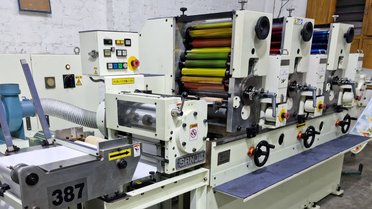 INTERMITTENT ROTARY SANJO NS 250 JAPANESE LABEL PRINTING MACHINE ...