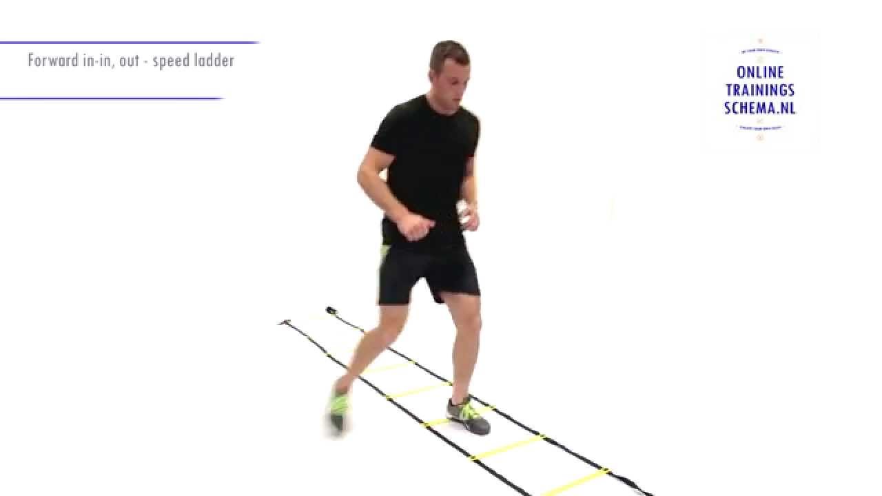 Forward in-in,out - Speed ladder - Onlinetrainingsschema.nl - YouTube
