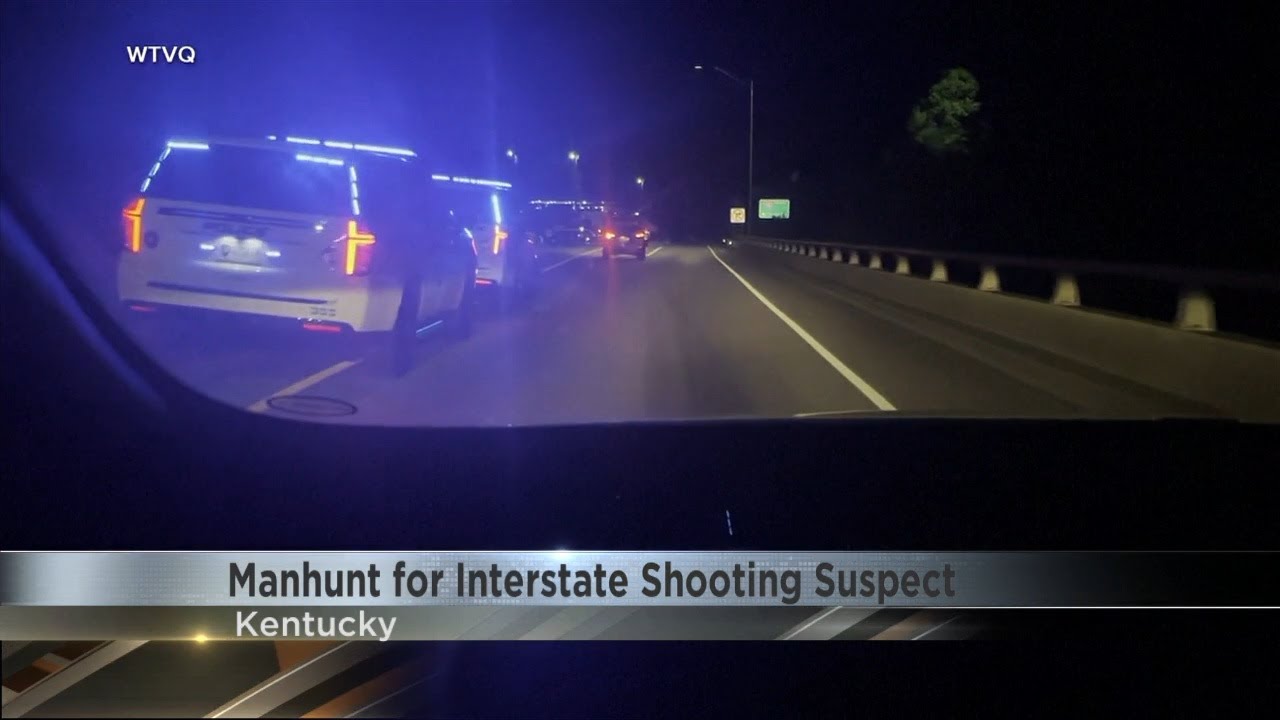 Manhunt for interstate shooting suspect in Kentucky - YouTube
