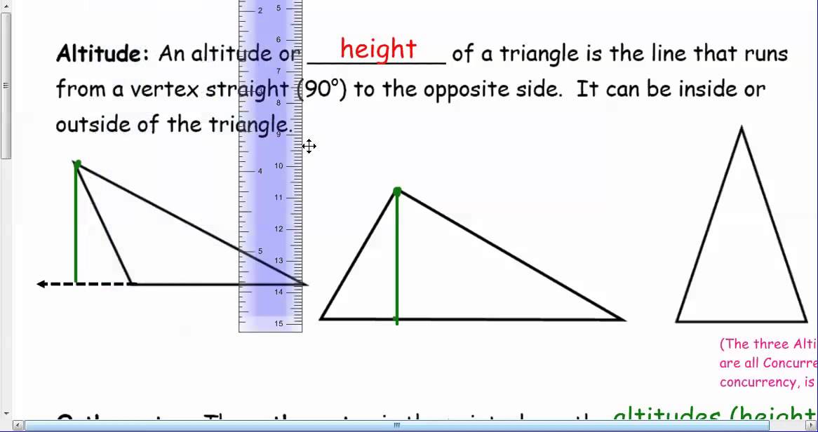 Triangle Centers Notes-Altitude and Orthocenter - YouTube