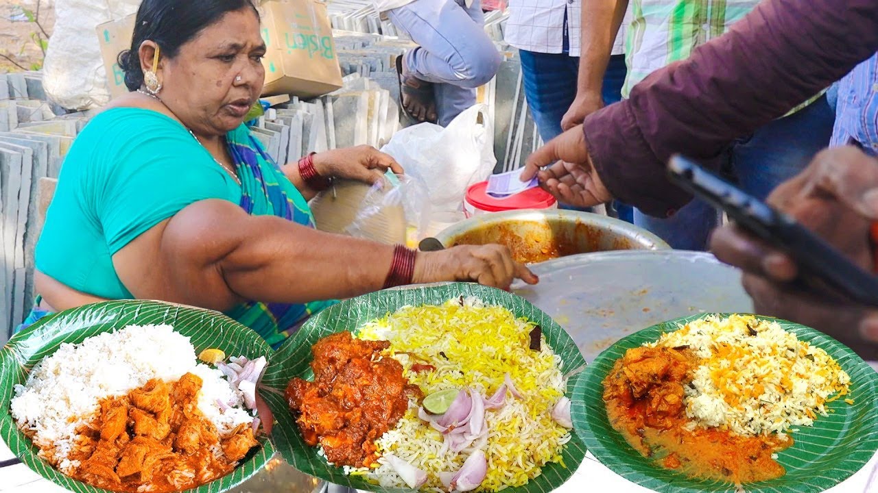 Old Aunty Selling Tasty Boti Curry Mutton Curry Meals | Roadside ...