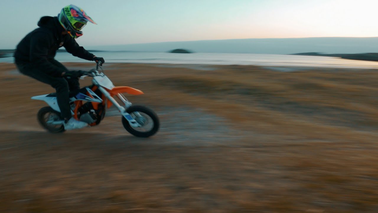 Testing the KTM SX-E 5 electric minibike - YouTube