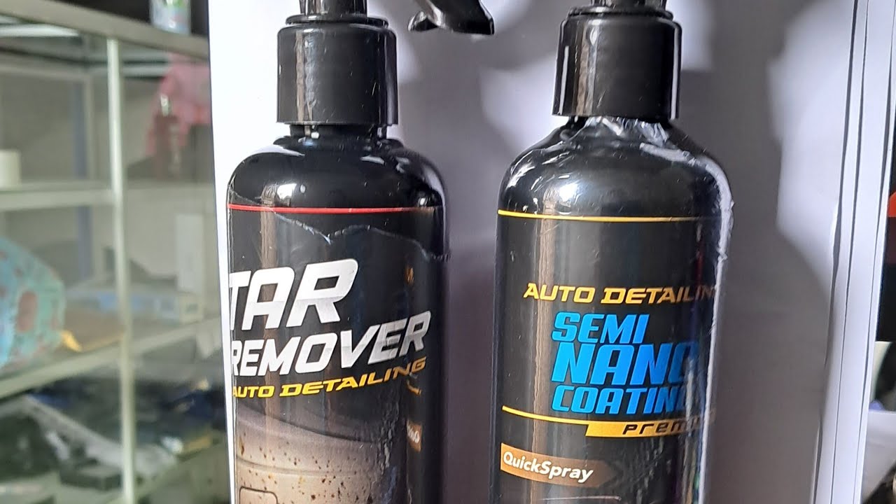 unboxing tar remover dan semi nano coating - YouTube