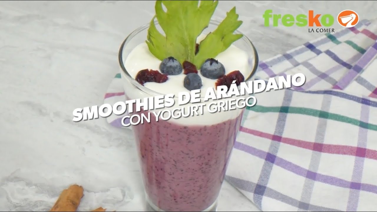 Receta: Smoothie de arándanos con yogurt griego - Cook Eat | Fresko ...