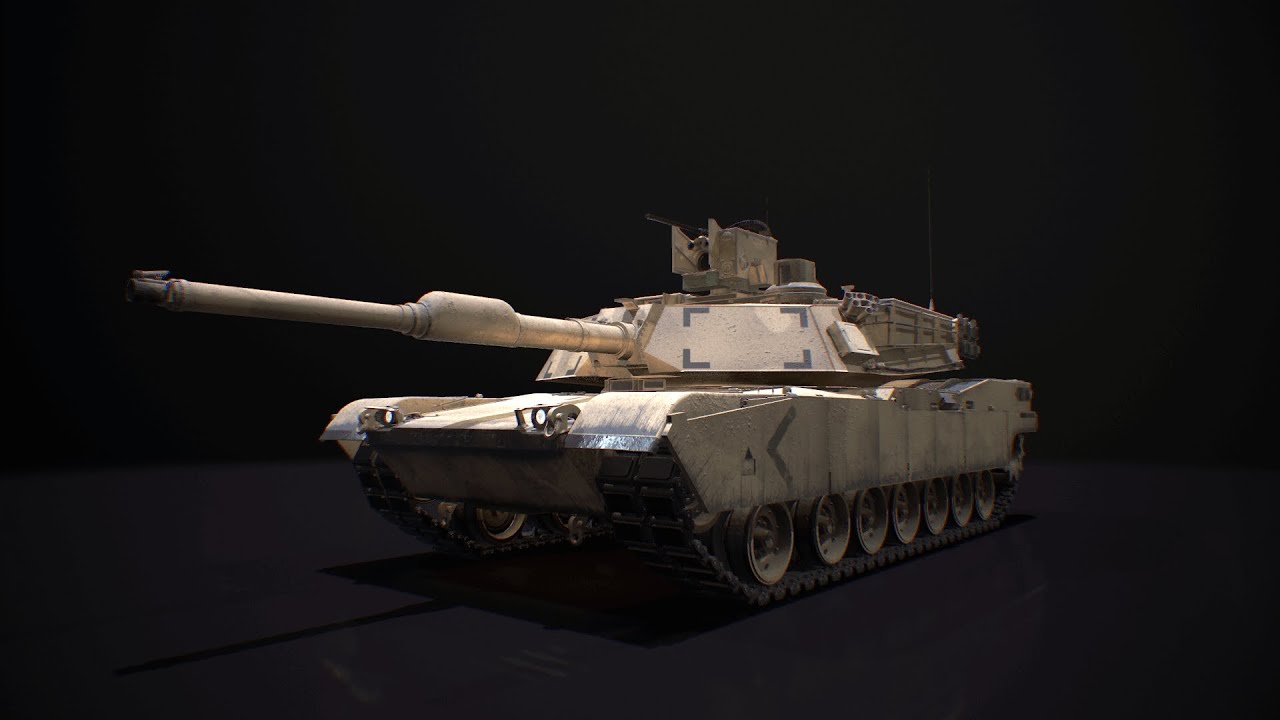 M1A2 with CROWS system and TUSK armor, turntable - YouTube