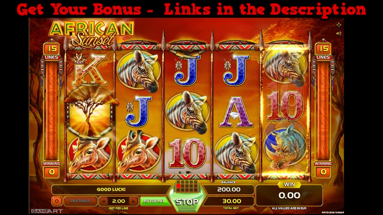 African Sunset Slot Game Online - New USA Online Casinos - Best Welcome ...