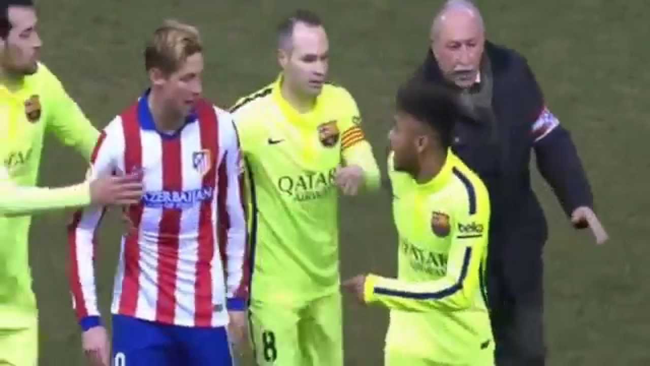 Neymar Fight with Fernando Torres Atletico Madrid v Barcelona 2015 HD ...