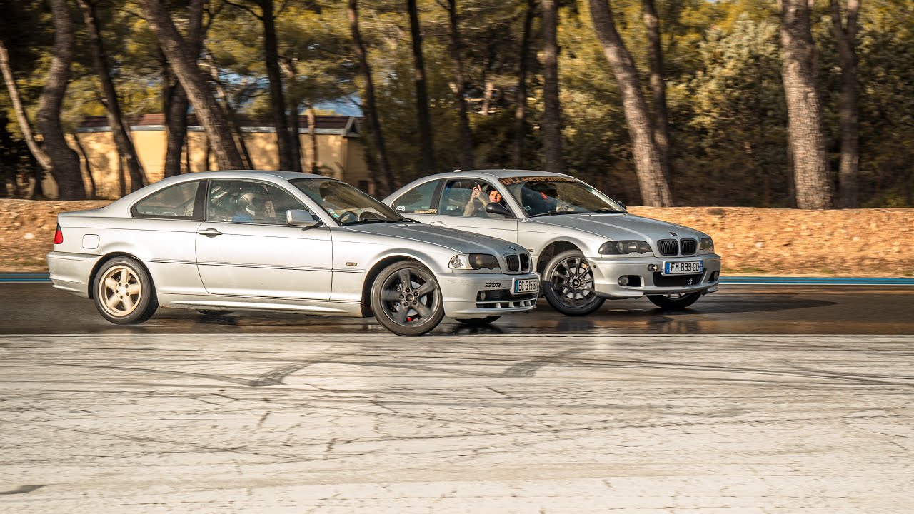 BMW 323ci e46 - Drift battle touch with 4 e46 - YouTube