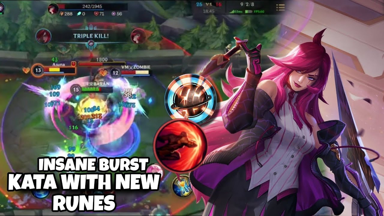 WILD RIFT KATARINA : NEW RUNES S+ INSANE CARRY | WILD RIFT KATARINA ...