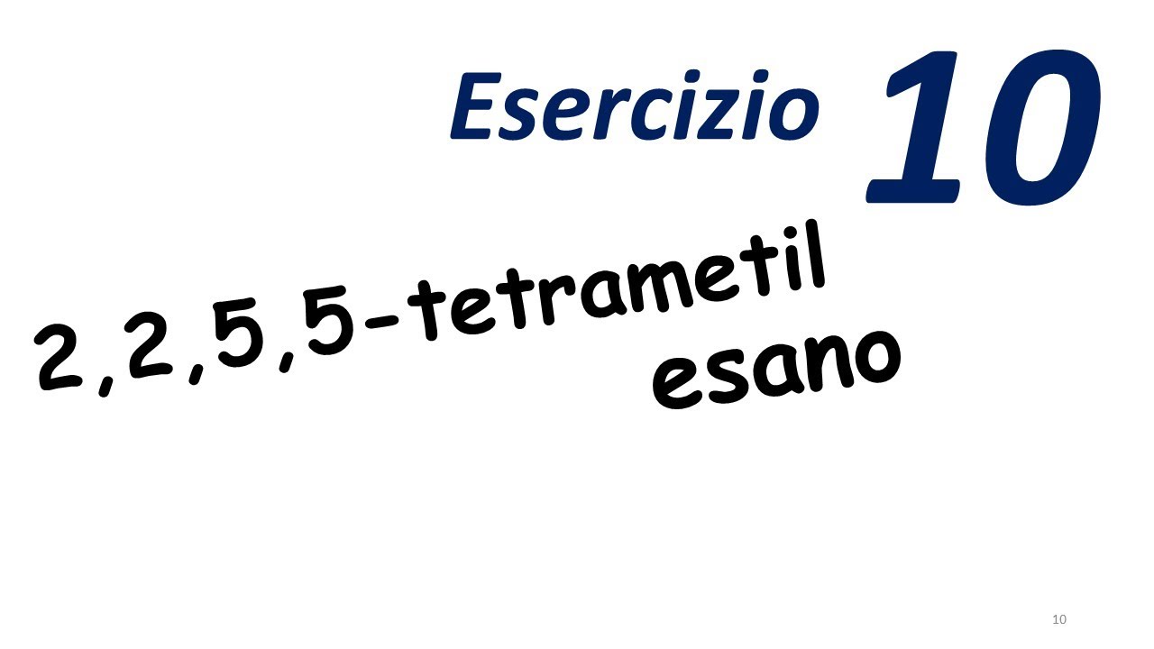 2,2,5,5-tetrametil-esano NOMENCLATURA CHIMICA ORGANICA - ALCANI - YouTube