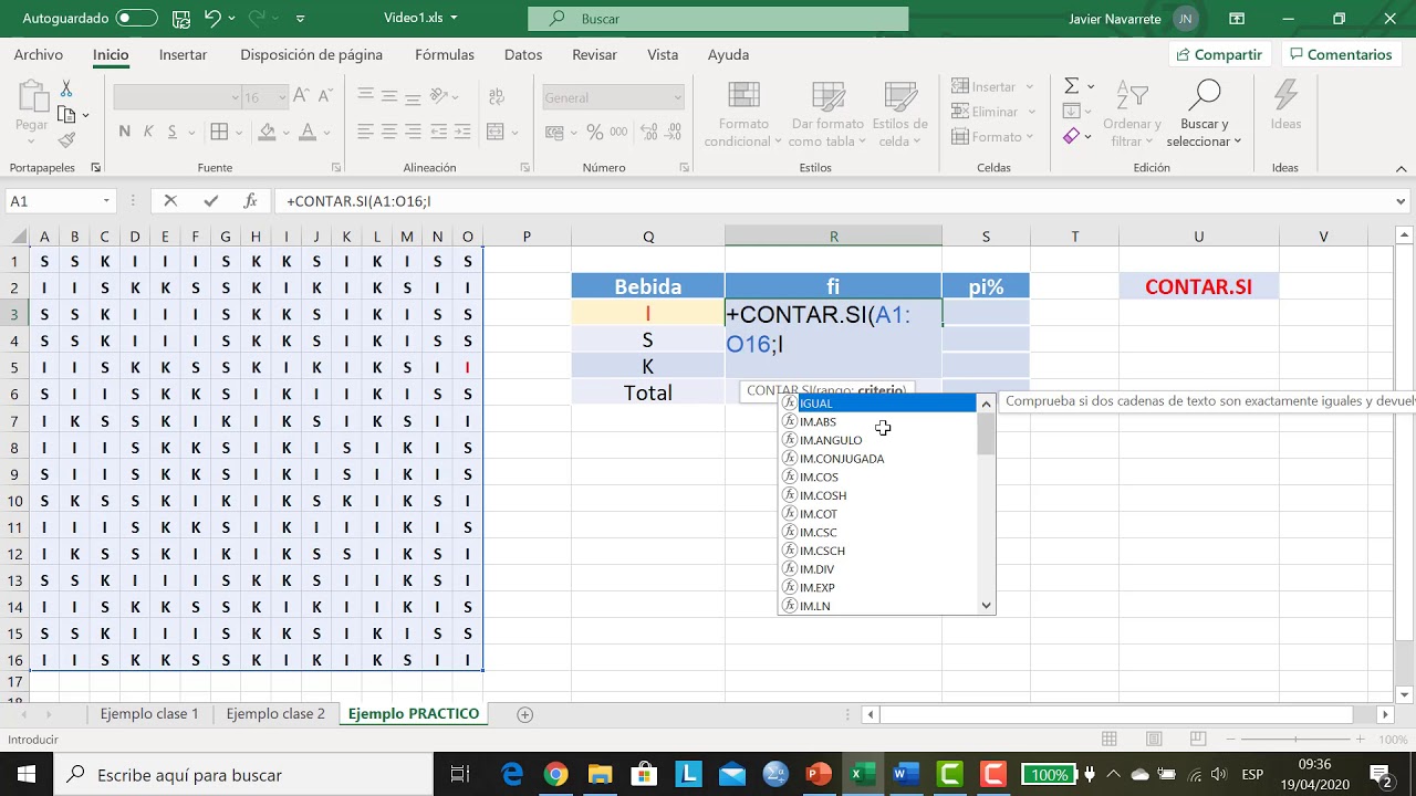 Tabla unidimen cuali - YouTube