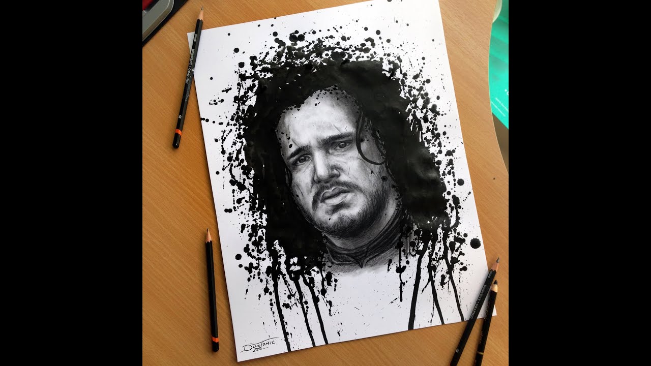 Jon Snow speed drawing - YouTube