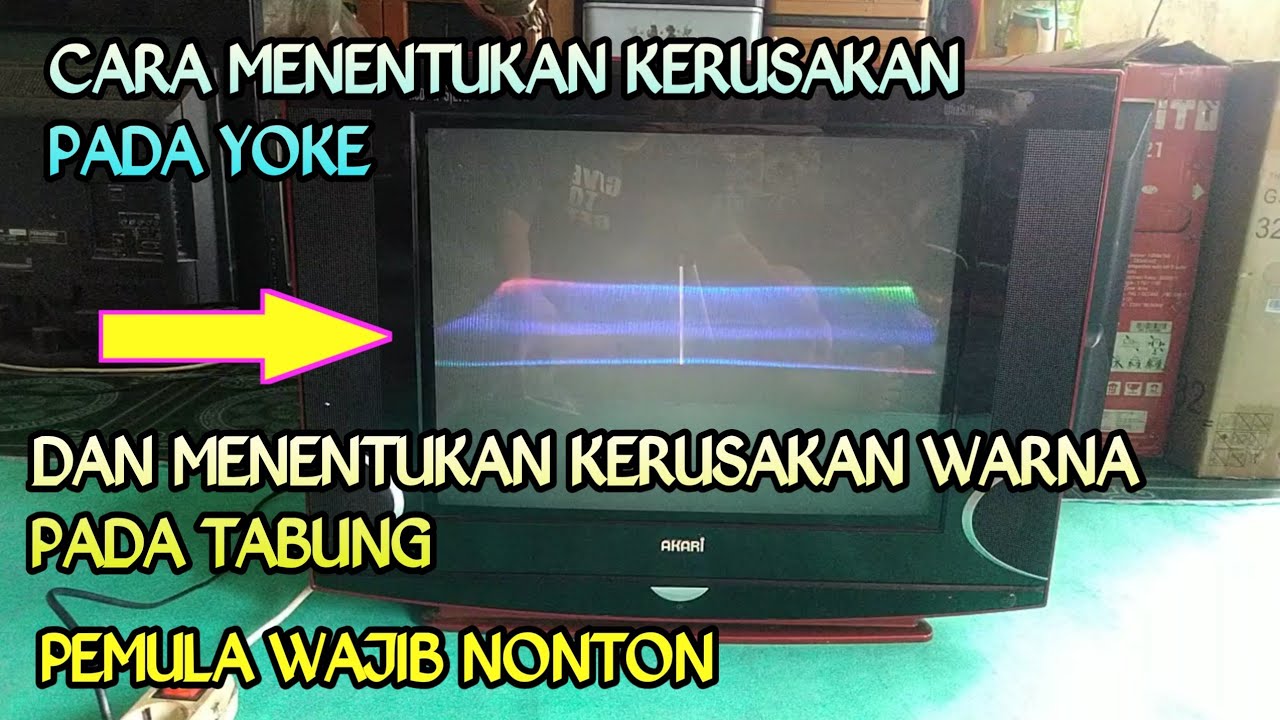 Cara menentukan kerusakan Yoke vertikal dan tabung CRT - YouTube