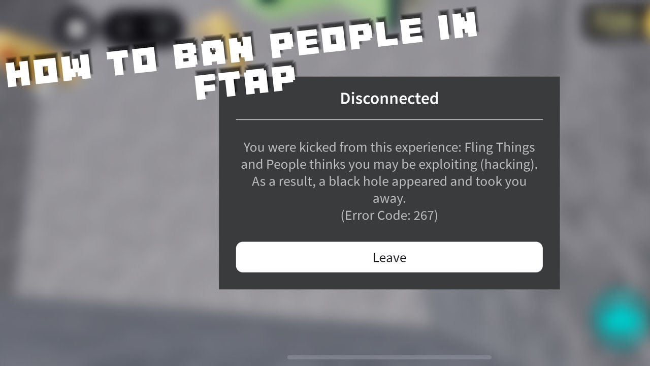 How to ban people in FTAP - YouTube
