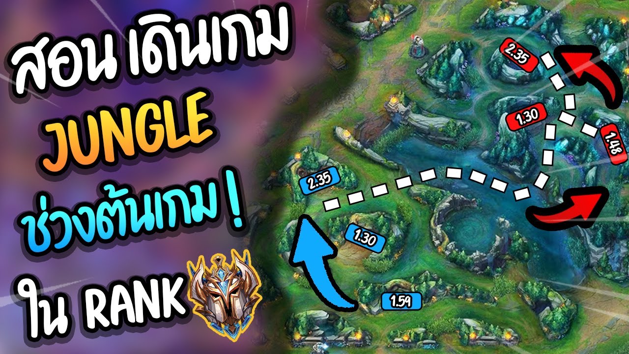 สอนเล่น Jungle เดินเกมในRank ให้ชนะขาดตั้งแต่ต้นเกม !! | League of ...