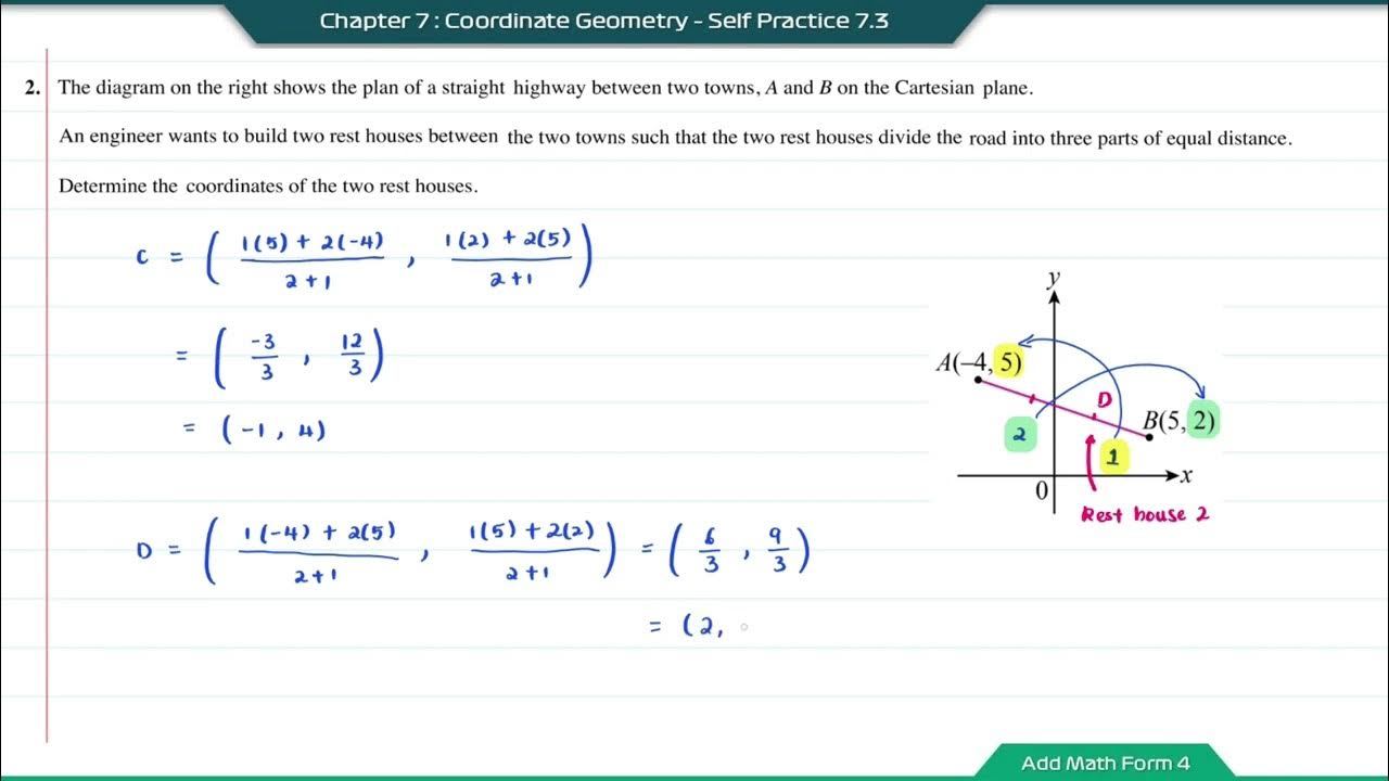 Add Math Form 4 - Chapter 7 : Coordinate Geometry - Self Practice 7.3 ...