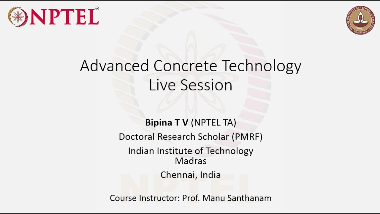 TA session 12: Advanced Concrete Technology - YouTube