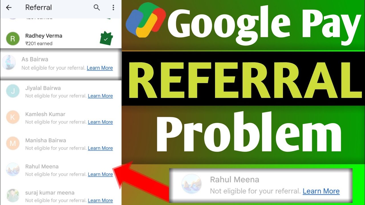 Google Pay Not Eligible For Your Referral || Google Pay Referral ...