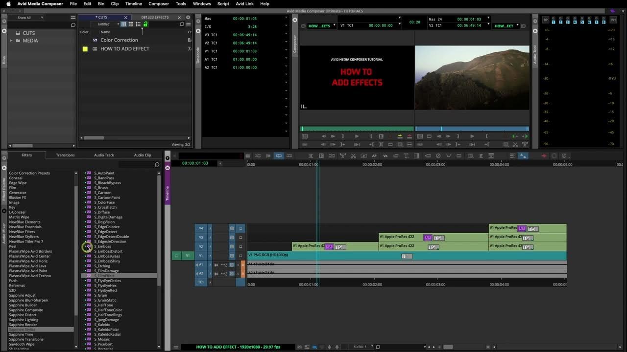 AVID MEDIA COMPOSER TUTORIALS HOW TO ADD EFFECTS - YouTube
