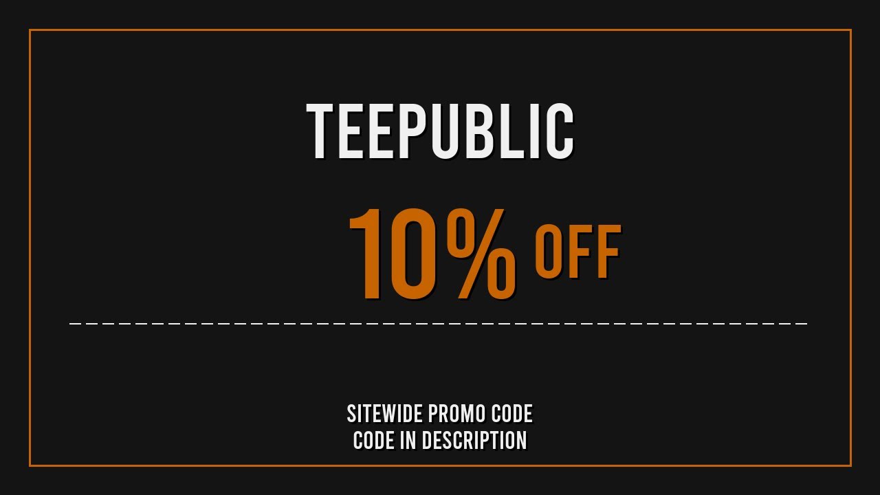 TeePublic Discount Code 2025 April - YouTube