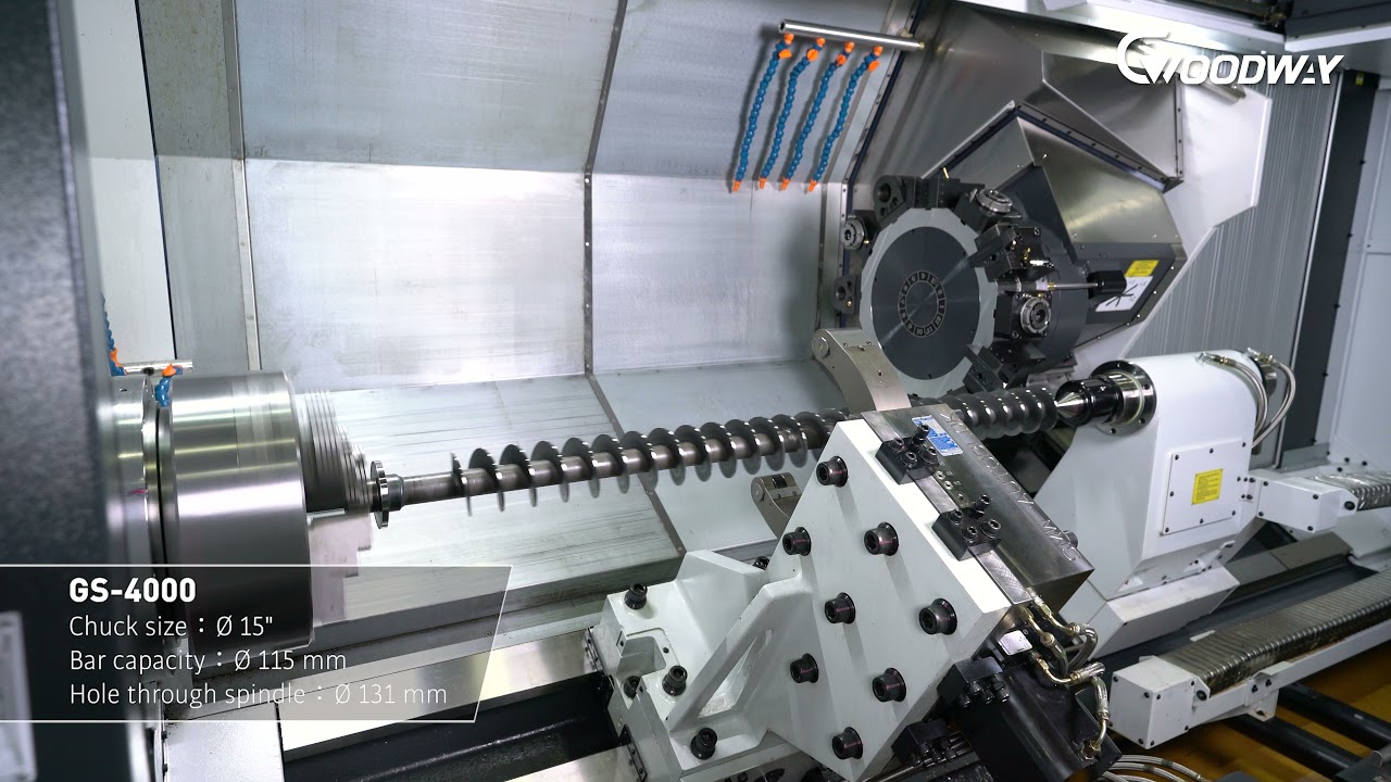 GOODWAY GS-4000 MAXIMUM PERFORMANCE CNC TURNING CENTERS - YouTube