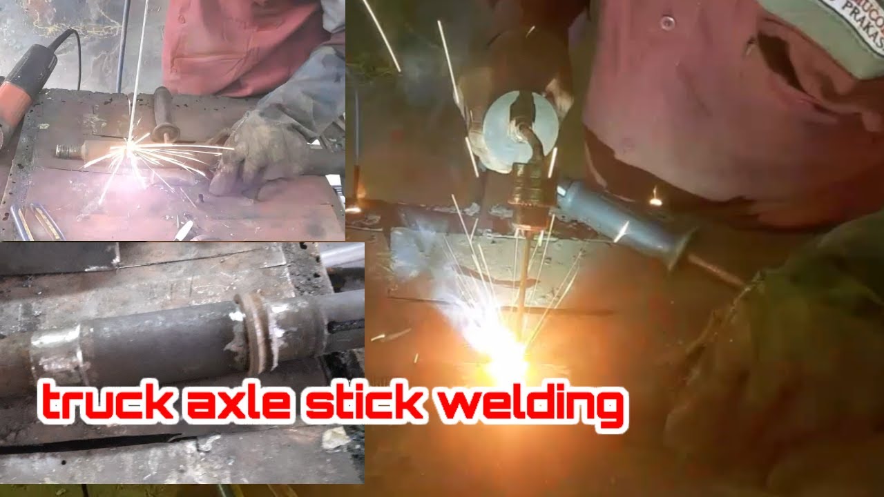 teknik pengelasan stik as truk axle stick welding - YouTube