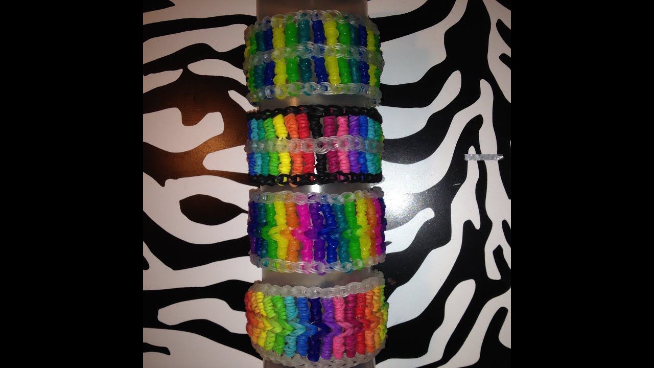 Candy Streamer Bracelet (Part 2) On Rainbow Loom - YouTube