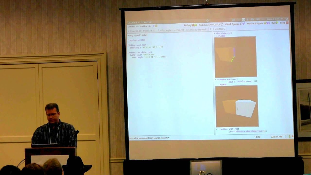 (fourth RacketCon): Neil Toronto — Purely Functional 3D in Typed Racket ...