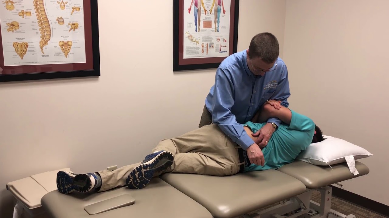 Sidelying lumbar manipulation - neutral - YouTube