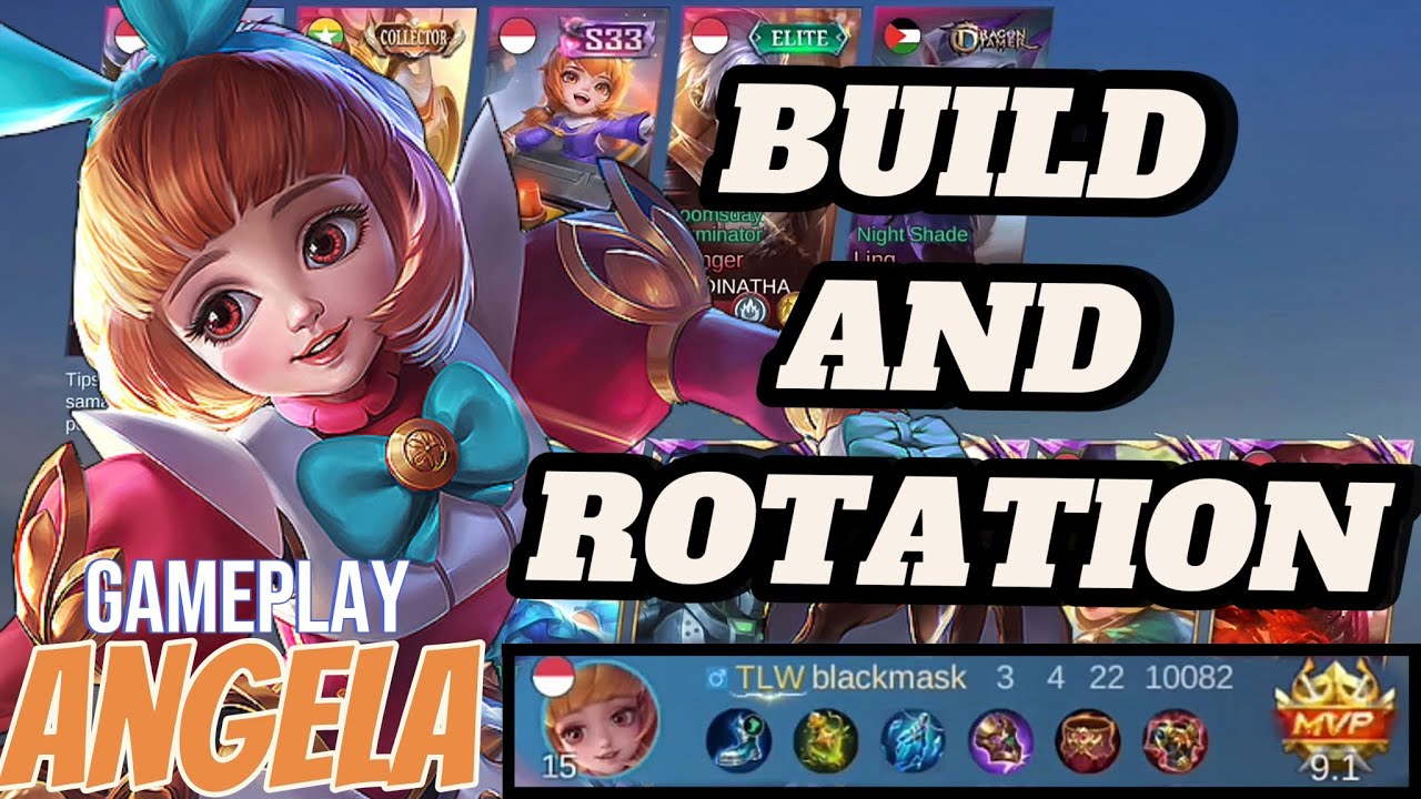 Push Mythical With Angela | Build Top 1 Global Angela | Gameplay Mobile ...