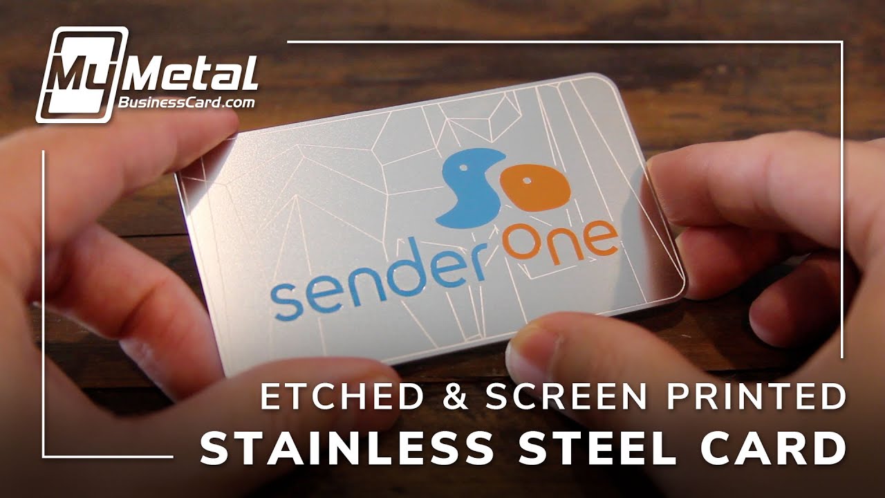 Custom Etched and Screen Printed Stainless Steel Business Card | My ...