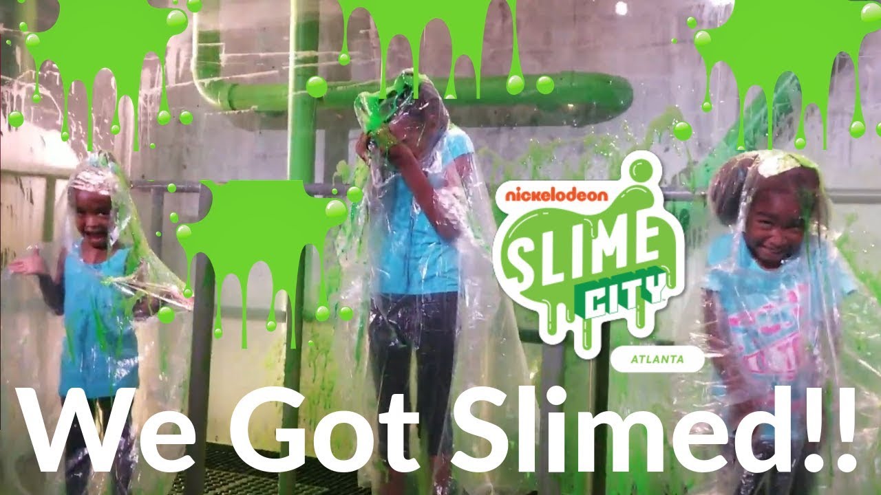 We Got Slimed at Nickelodeon Slime City Atlanta | The 4D Kids - YouTube
