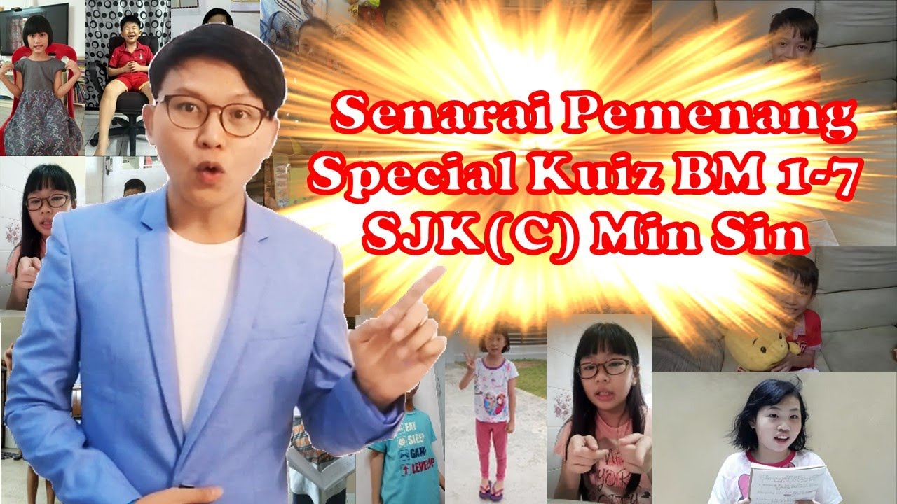PP: Senarai Pemenang Special Kuiz BM 1 - 7 SJK(C) Min Sin - YouTube