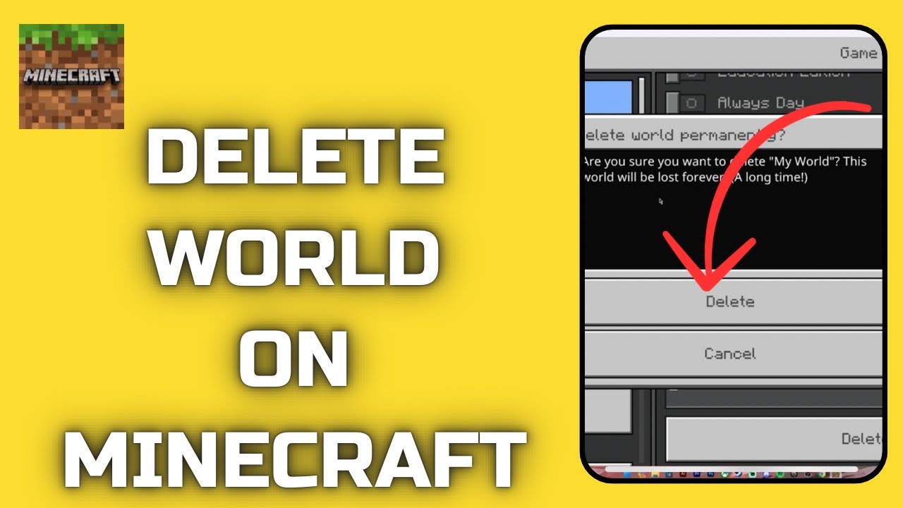 How to Delete Your Minecraft World (2024) | Delete A World in Minecraft ...