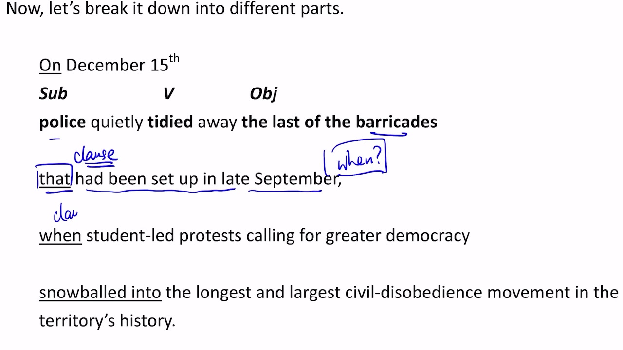 Form 5 English - Analysing and understanding long sentence (Part 1 ...