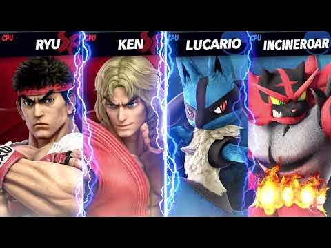 Super Smash Bros. Ultimate - Battle #271 Ryu & Ken VS Lucario & Incineroar - YouTube