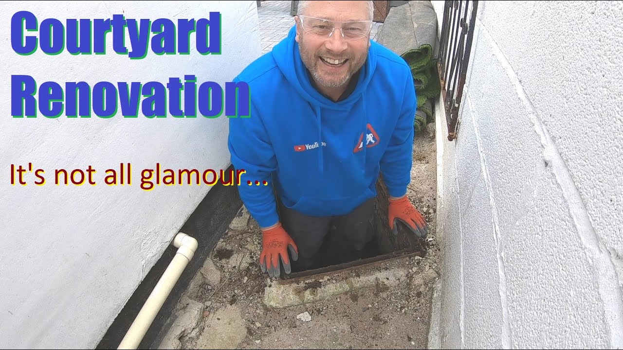 Courtyard renovation - Lowering an inspection chamber lid - HD 1080p ...