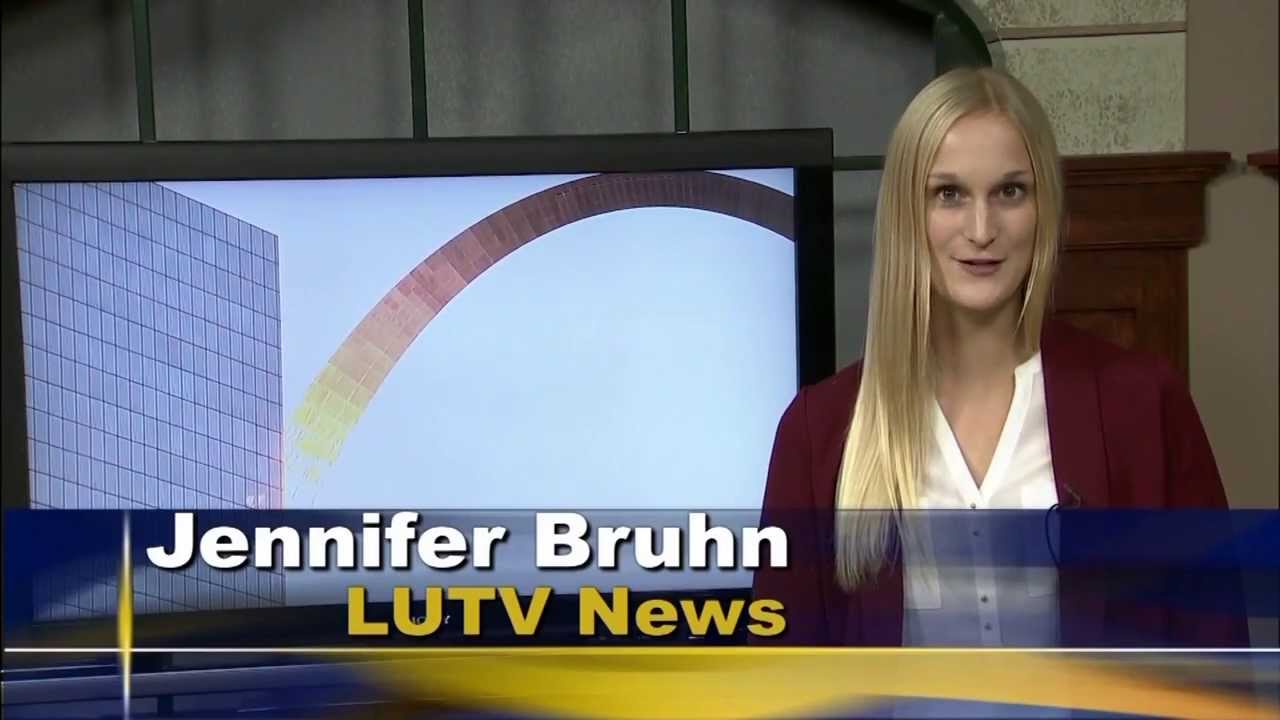 LUTV's Jennifer Bruhn visits with fans outside Busch Stadium before ...