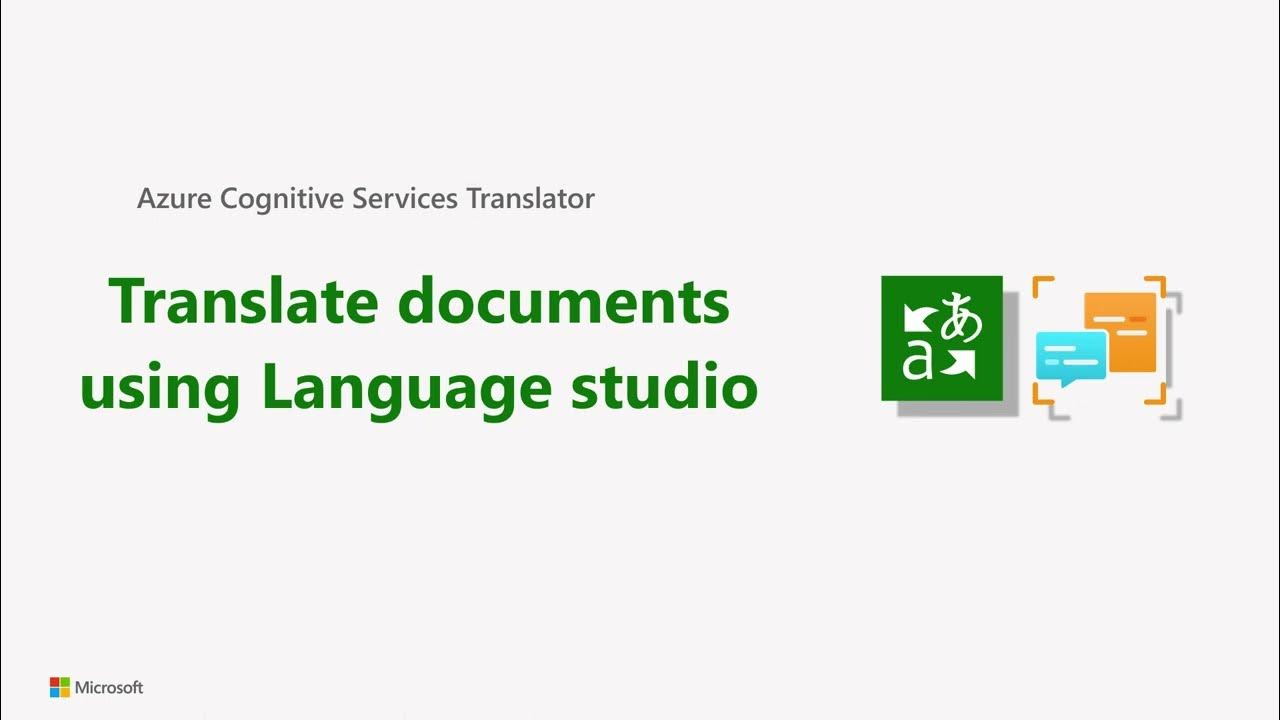Document Translation in Language Studio powered by Microsoft Azure Cognitive Services Translator ...