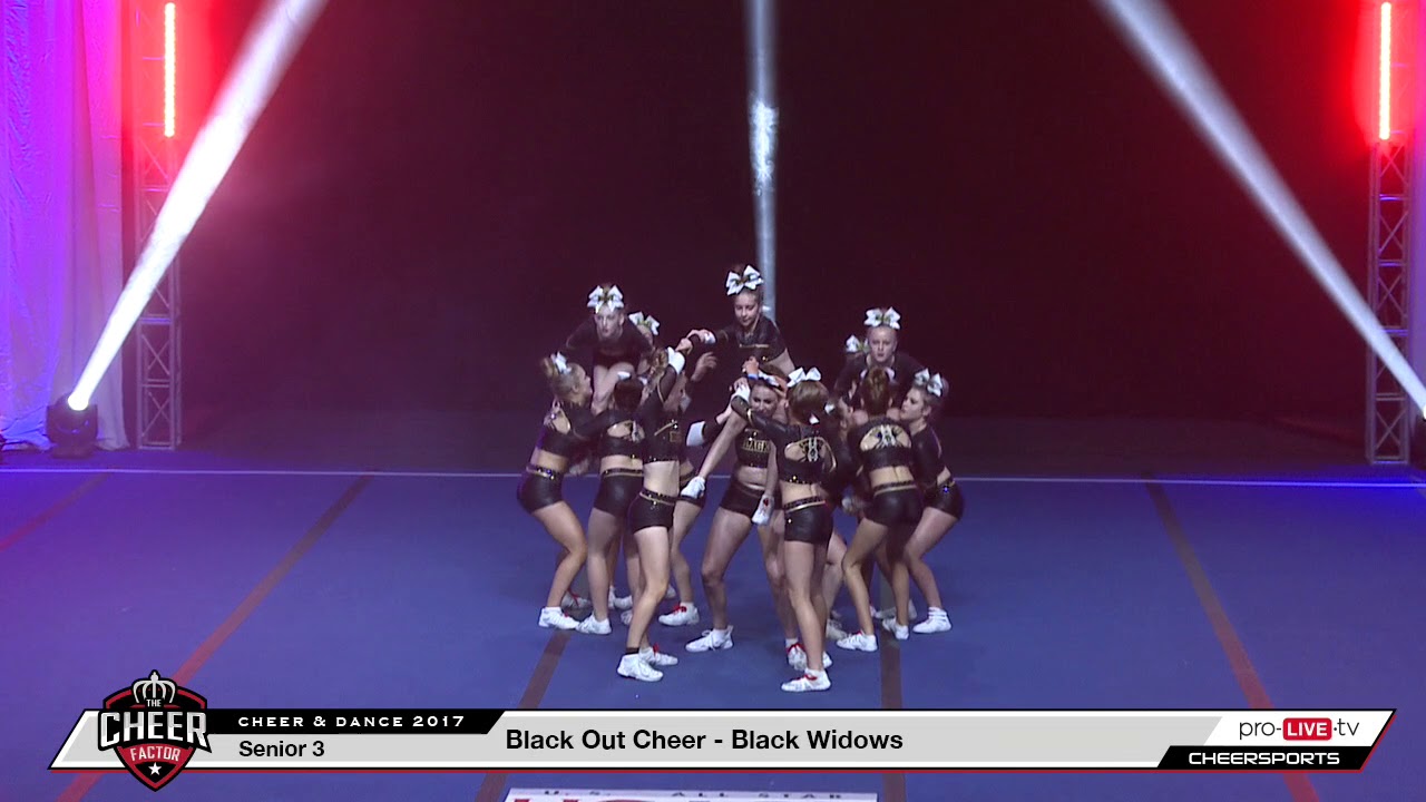 Blackout Cheer Black Widows - YouTube