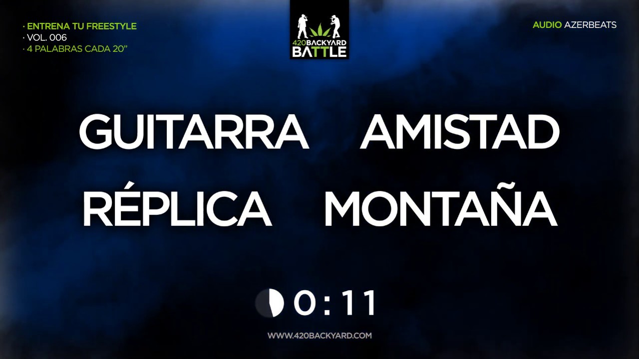 4 Palabras cada 20 segundos. ENTRENA TU FREESTYLE 06 - YouTube