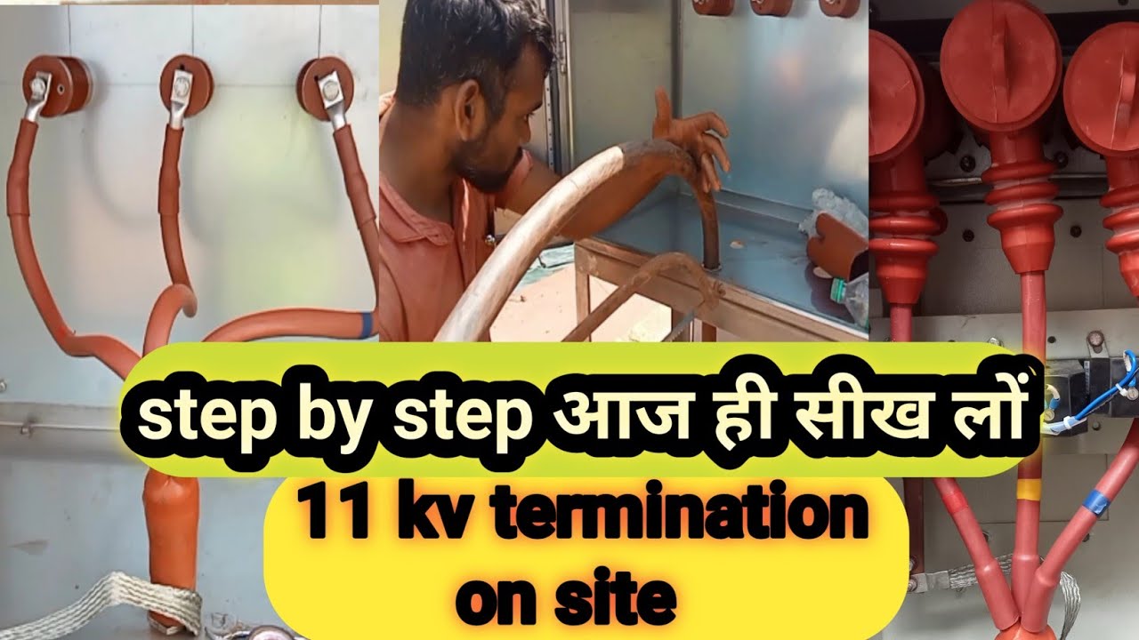 🔌 11kV XLPE Armoured Cable Termination Step by Step | Heat Shrink ...