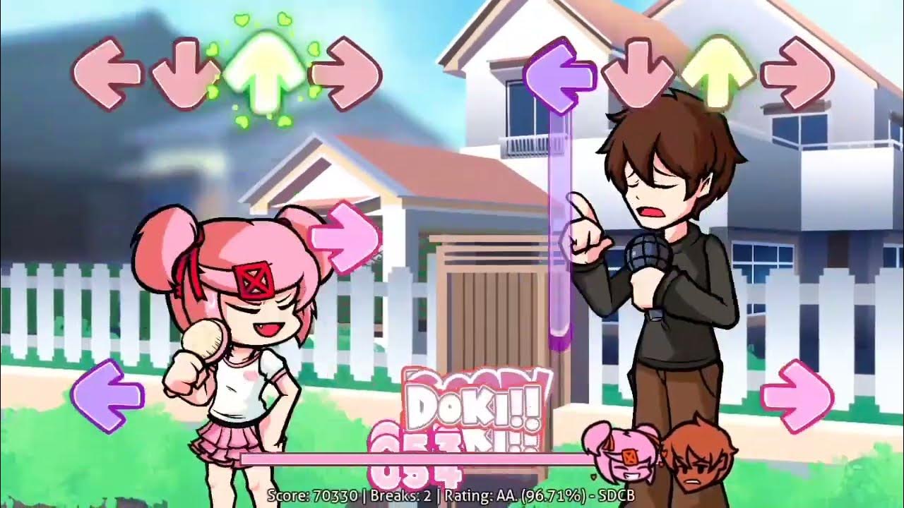 FNF: Doki Doki Takeover + - You and me (Natsuki mix) [UTAU Cover] - YouTube