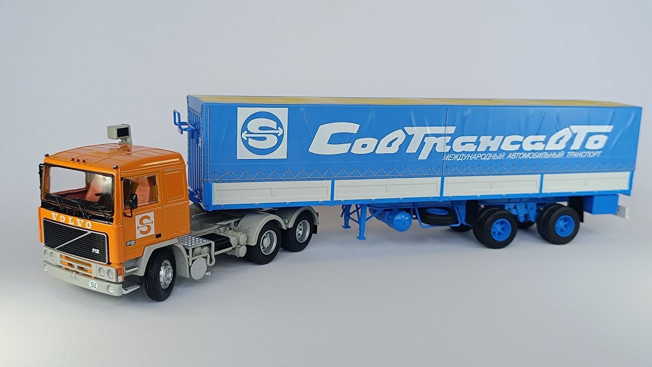 Масштабная модель Volvo F12 с полуприцепом Fruehauf Savoyarde ...