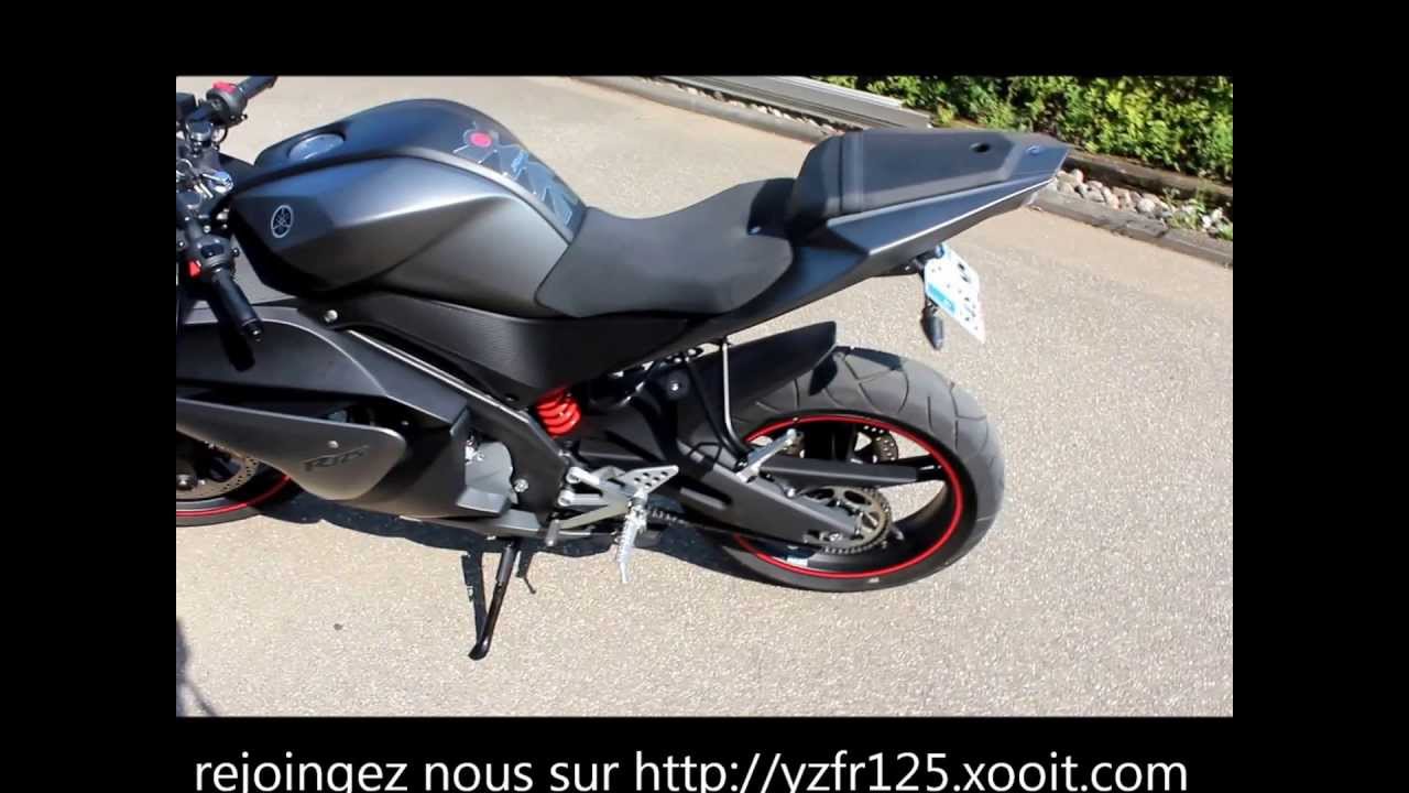 Ma YZF R 125 Matt grey & Akrapovic carbone - YouTube
